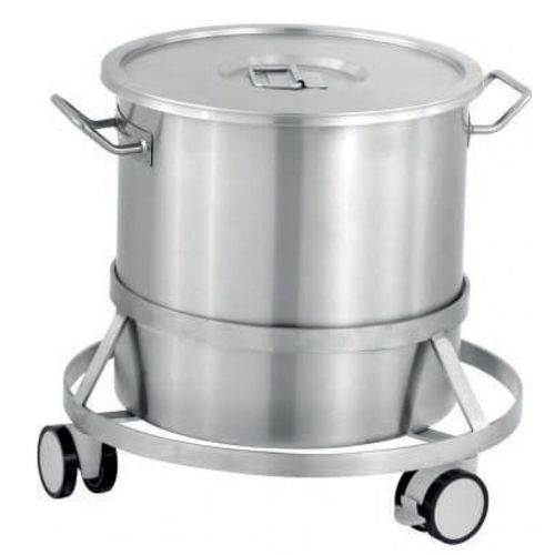 Stainless steel waste bin - MD 4200 - MESPA - on casters