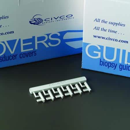 Ultrasound probe needle guide - Quik-Clip™ - CIVCO - single-use