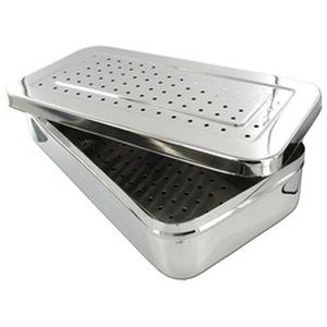 Surgical instrument box - AI20105P - Holtex - stainless steel / perforated