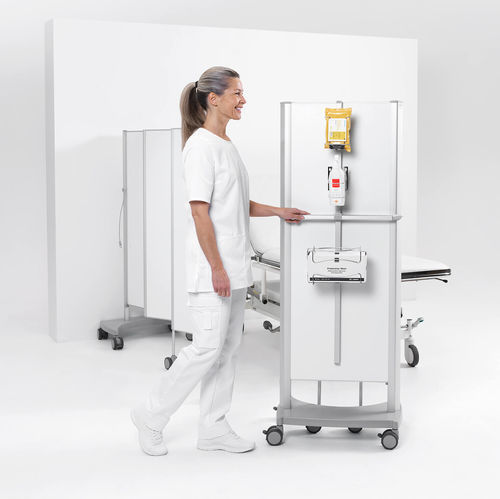 Hand sanitizer holder - PPE - Silentia - pole-mounted