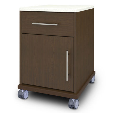 Bedside cabinet on casters - AUBS11HCCTL - Kwalu - with drawers / locking
