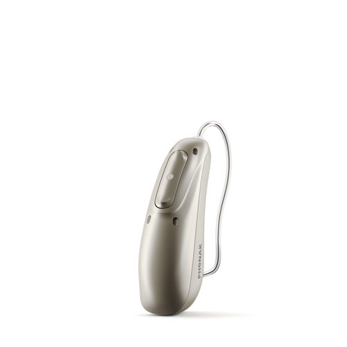 RIC hearing aid - Audéo L-RL - Phonak - rechargeable / waterproof / beige