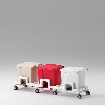 Plastic waste bin - MSR 330 - RCN Medizin - foot-operated / on casters