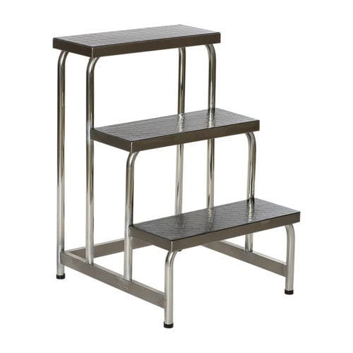 3-step step stool - MEB 4056 - MIXTA - stainless steel / non-slip