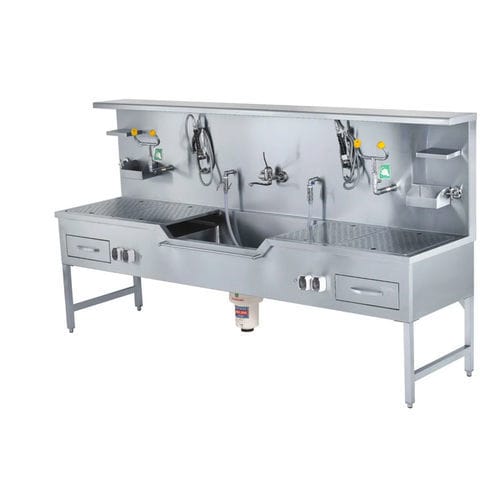 Autopsy sink - MAS 2011 - MIXTA - stainless steel / elbow-operated