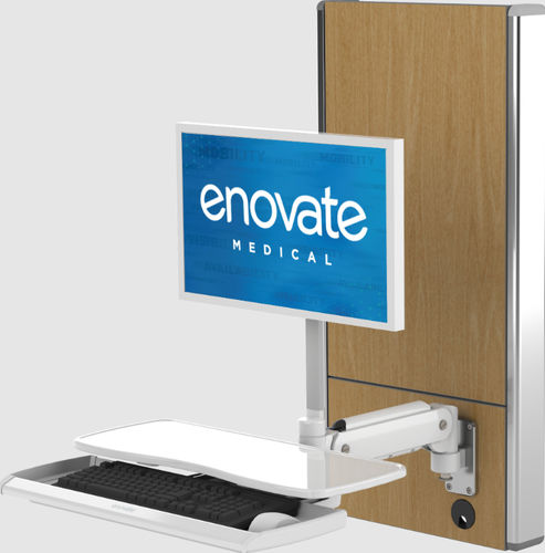 Medical computer workstation - WallArm e130 - Enovate - wall-mounted ...