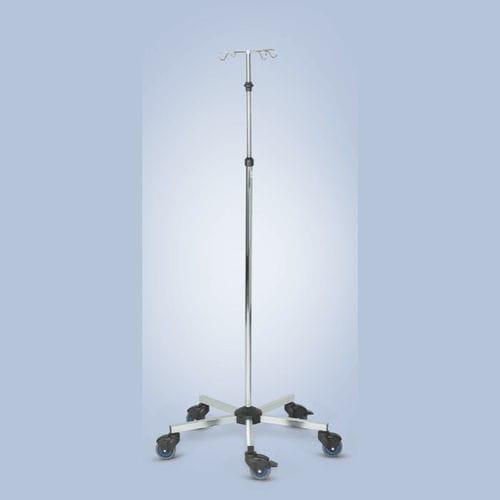 IV pole on casters - AI2110 - Lojer - 4-hook / for operating tables