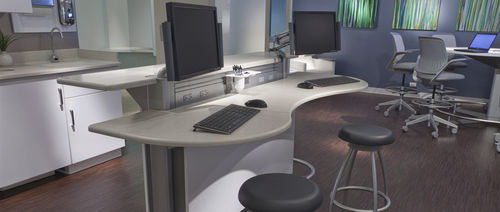 Medical computer workstation - Sync - Nurture - Steelcase - modular