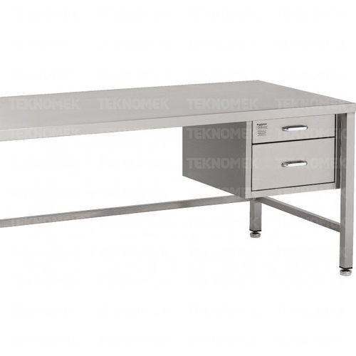 Rectangular desk - TLDE-SDA0200 - TEKNOMEK - 2-drawer / workstation