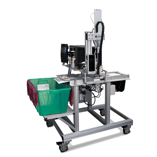 Conveyor belt labeling machine - OMNICELL - automated / high-speed