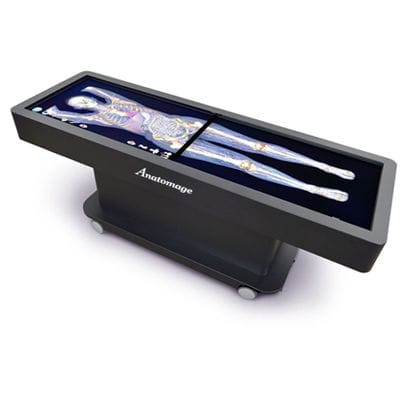 Training anatomy table - Anatomage - virtual dissection / mobile / rectangular