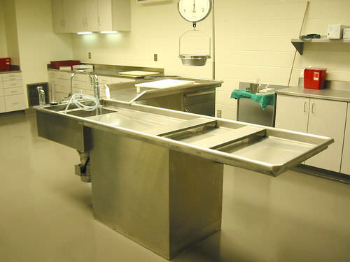 Autopsy table - DPV-L Deluxe - CSI-Jewett - L-shaped / ventilated ...