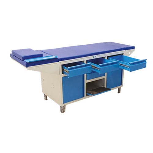 Manual examination table - Shree Hospital Equipments - with storage ...