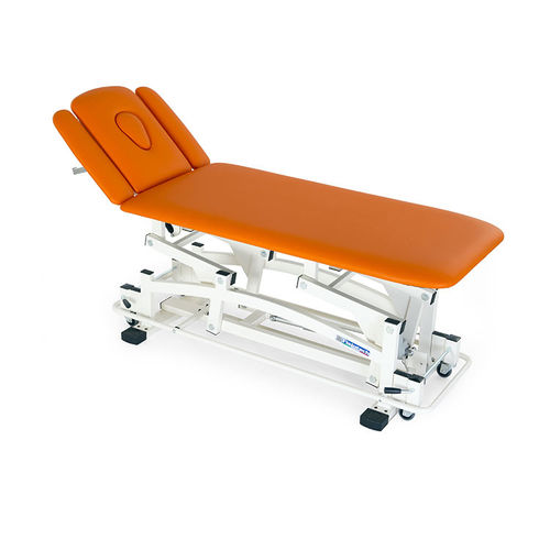 Electric massage table - ZEUS - Fisiotech - hydraulic / on casters ...