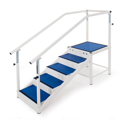 One-sided rehabilitation staircase - 1312010 - Fisiotech - with 2 handrails