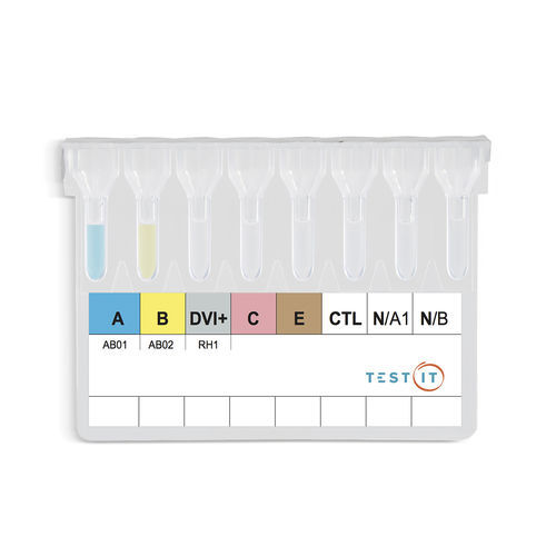 Blood typing test kit - TG105 - Turklab Tibbi Malzemeler San. Tic. A.S ...
