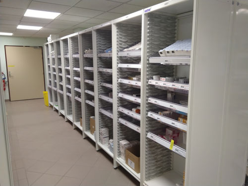 7-shelf shelving unit - MATTTEO - for container storage / for basket ...