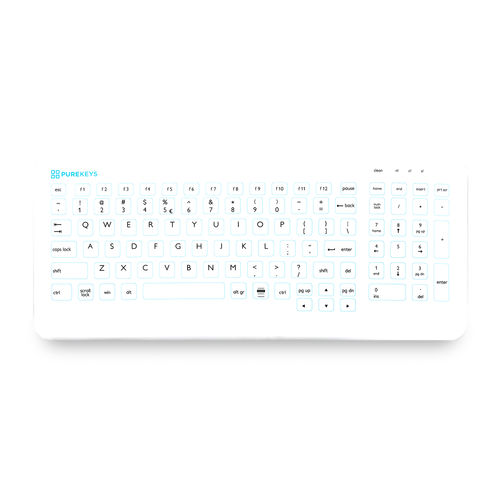 Medical keyboard with numeric keypad - Compact - Purekeys - silicone ...