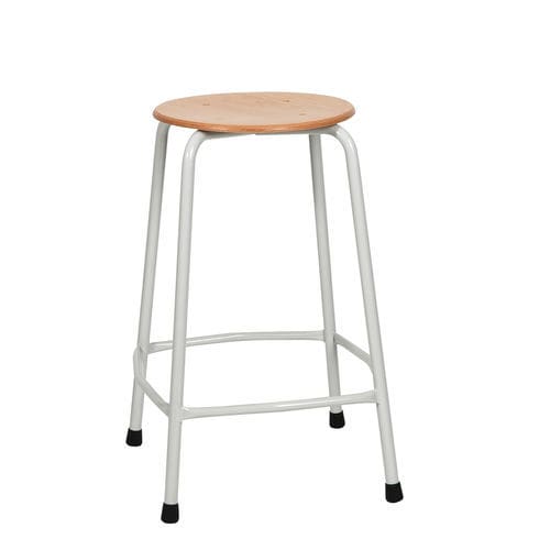 Healthcare facility stool - Base 240 - Score BV - stackable / black / red
