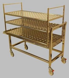 General purpose trolley - Goldsworth - loading / stainless steel / 3-tray
