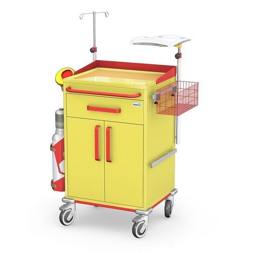 Emergency cart - REN/ST - TECHMED - equipment / transport / plastic