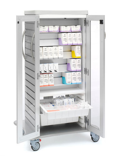 Suture cart - S32CSC - Solaire Medical - with door / with shelf ...