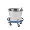 Trolley-mounted surgical basin stand - P-1020-SS - Pedigo - stainless steel