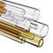 Cylindrical sample tube - Nipro - glass / for sample storage