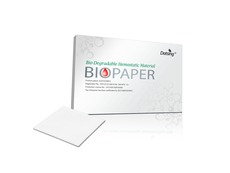 Biopaper ® is a new type patented bio-degradable hemostatic material ...