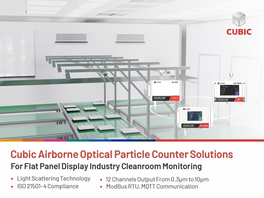 Cubic Airborne Optical Particle Counter for Flat Panel Display Industry ...