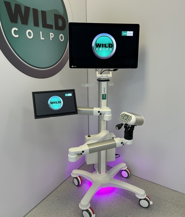 Innovating colposcopy: WILD COLPO with green & pink-red Ambiente Light ...