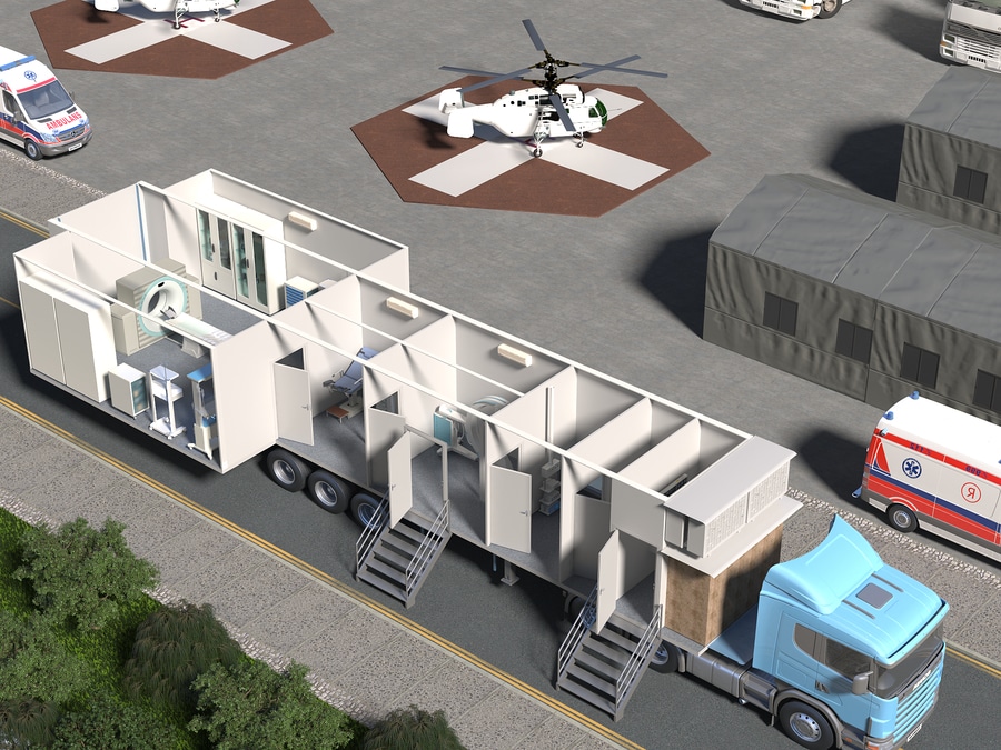 Modular Clinic on wheels - Orlando, FL, USA - VERTISA Medical Systems