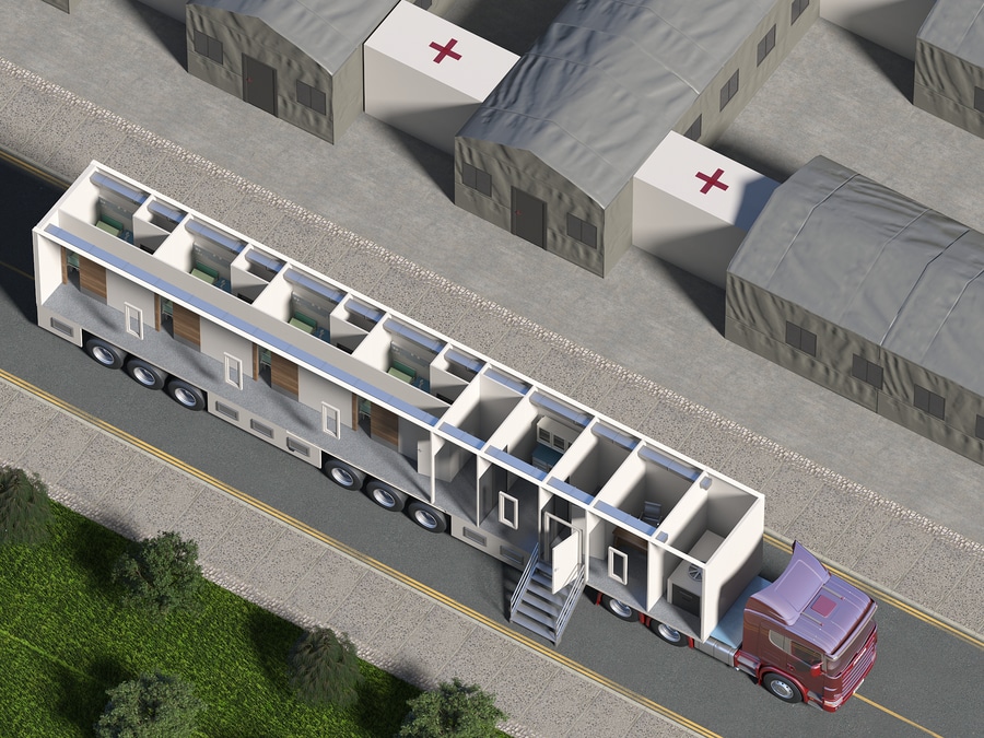 Modular Clinic on wheels - Orlando, FL, USA - VERTISA Medical Systems