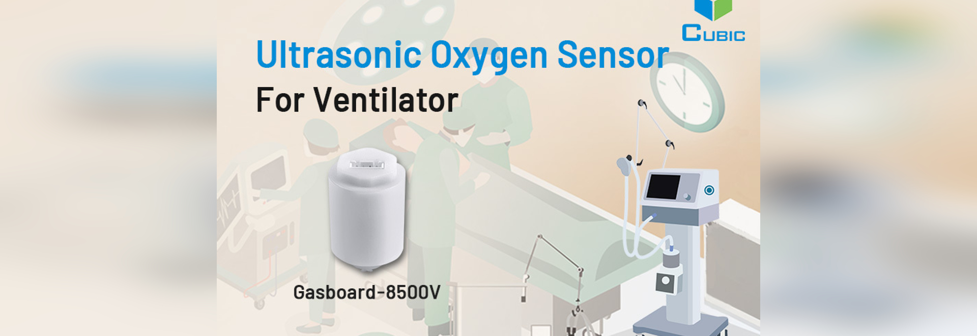 Gasboard-8500V series ultrasonic oxygen sensors for medical ventilator ...