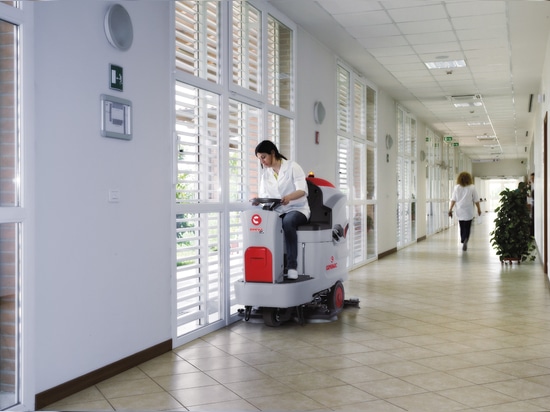 Innova, the ride-on floor scrubber designed for hospitals and care ...