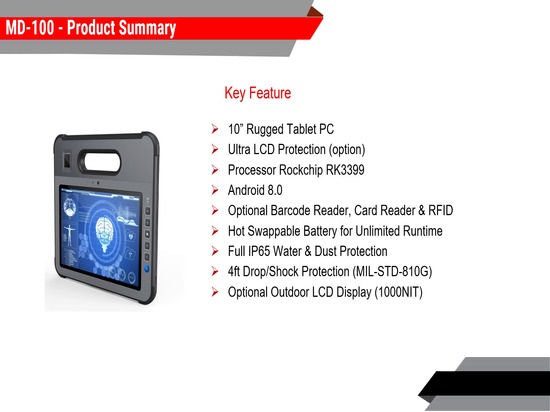 10'' Fully Rugged Android Tablet-with-Sunlight Readable LCD Display ...