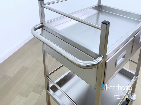 Update a stainless steel medical cart with 3 tabletops - Jiangsu, China ...