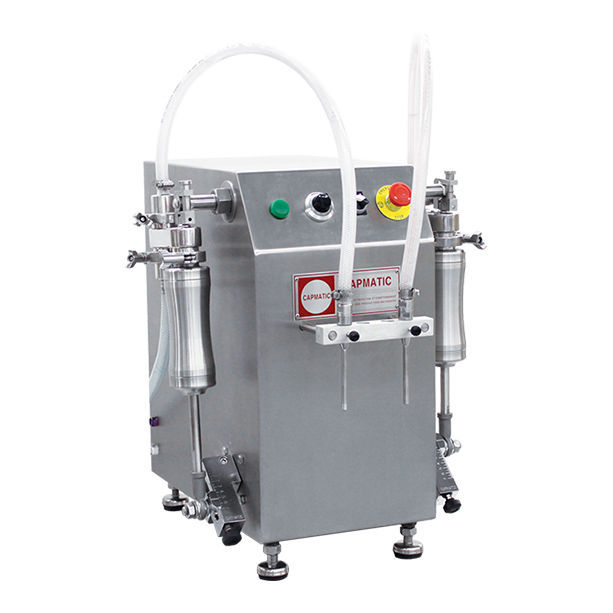 半自動充填装置 - CF - Capmatic - ピストン式 / 床置き / 液体