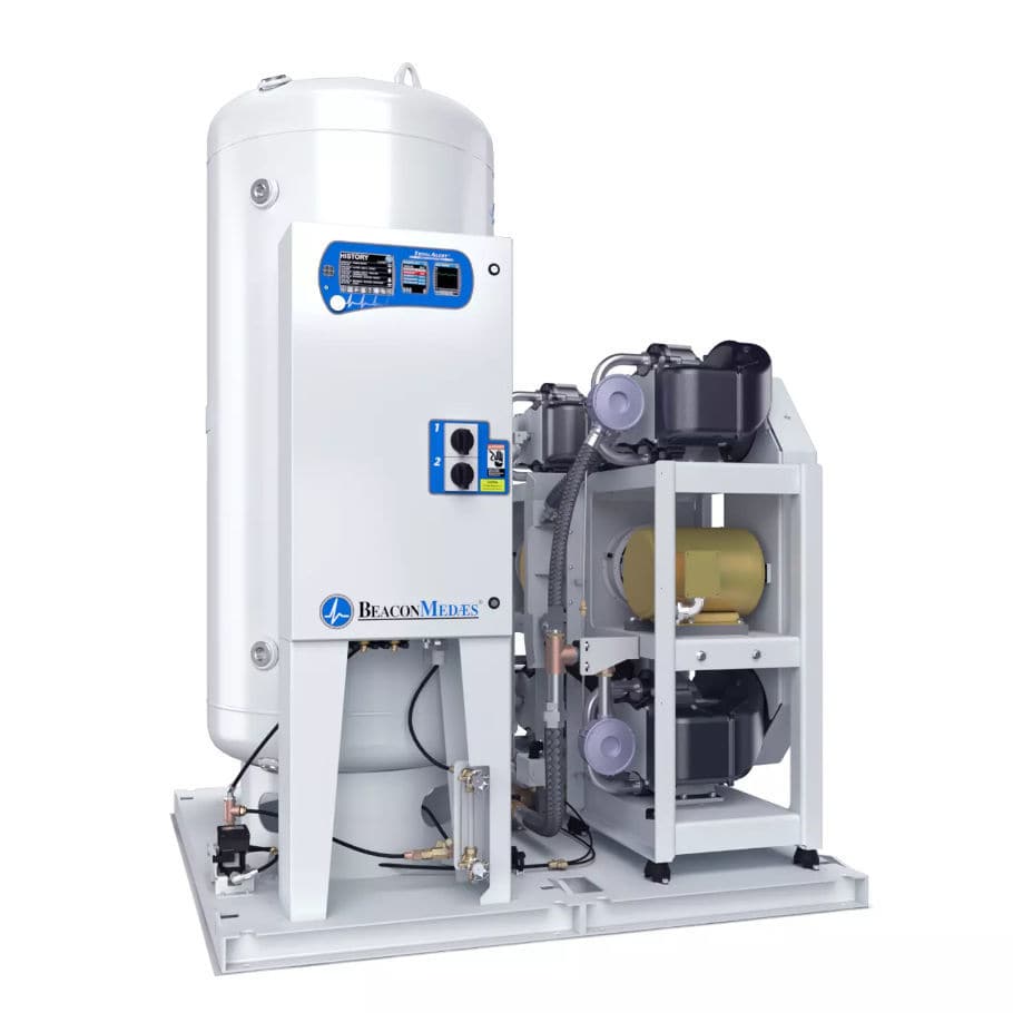 医療用圧縮システム - SAS02D-080V-D - BeaconMedaes - スパイラル / オイルフリー