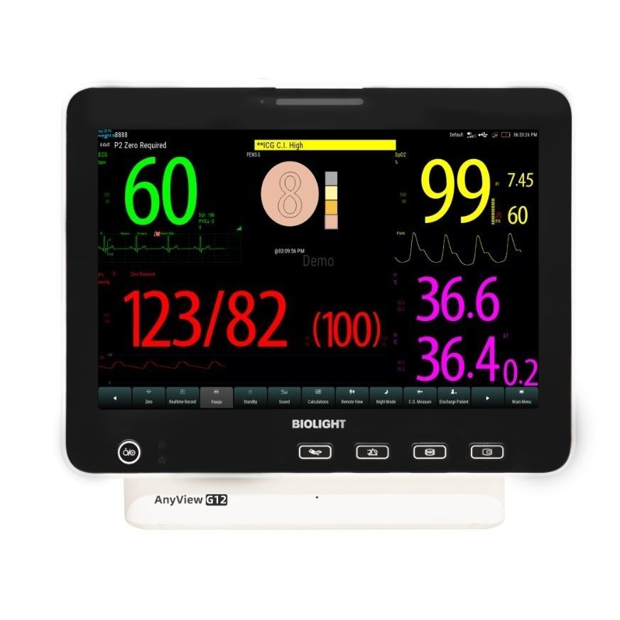 コンパクト患者モニター - G12 - Guangdong Biolight Meditech - ECG / USB接続