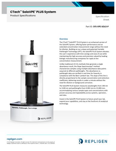 Todos os catálogos e folhetos técnicos Repligen