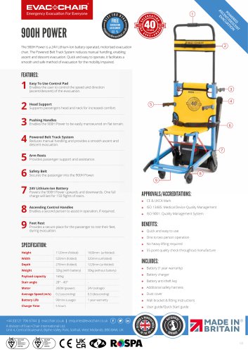 Todos os catálogos e folhetos técnicos Evac+Chair International