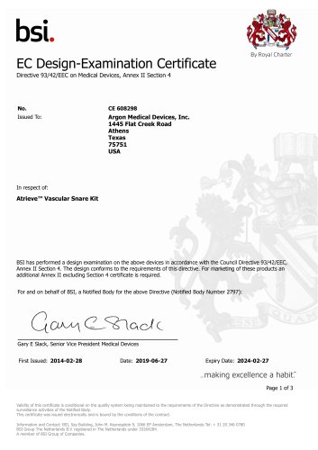 Todos os catálogos e folhetos técnicos Argon Medical Devices