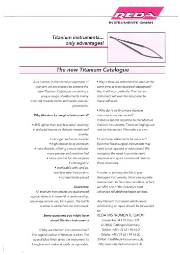 REDA Instrumenteのすべてのカタログと技術パンフレット