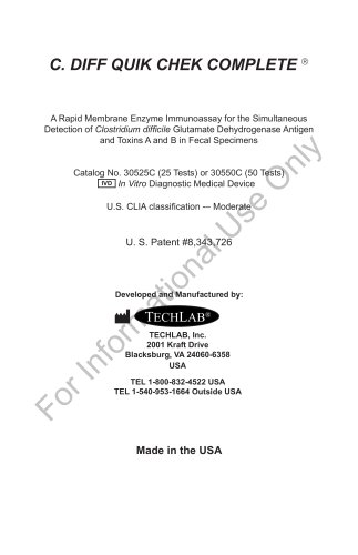 Todos os catálogos e folhetos técnicos Techlab, Inc.