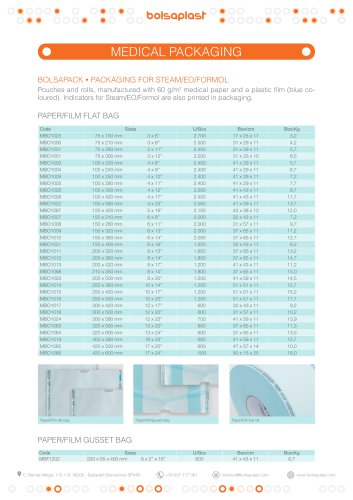 Todos os catálogos e folhetos técnicos Bolsaplast S.L