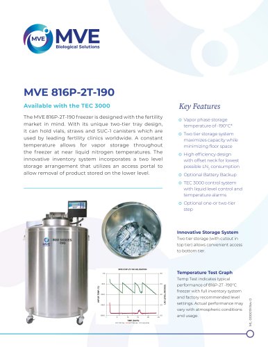 MVE Biological Solutionsのすべてのカタログと技術パンフレット