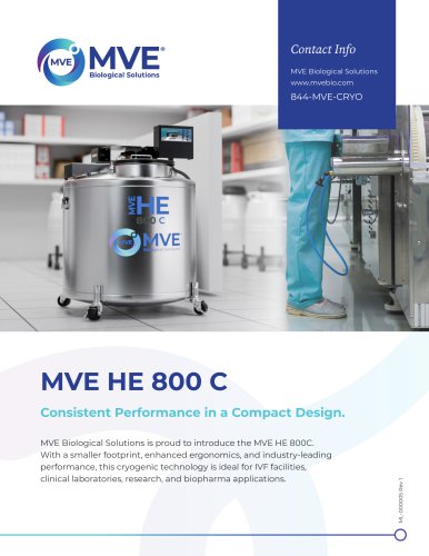 Todos os catálogos e folhetos técnicos MVE Biological Solutions