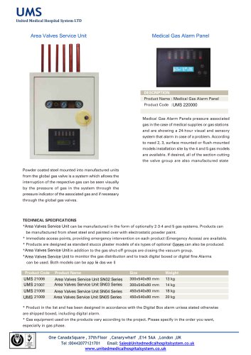 Todos os catálogos e folhetos técnicos United Medical Healthcare Systems