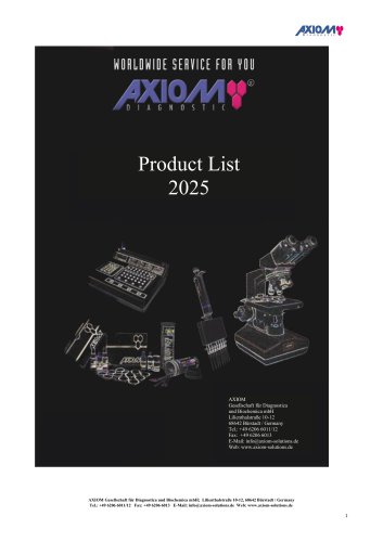 Axiom Gesellschaft für Diagnostica und Biochemica mbHのすべてのカタログと技術パンフレット